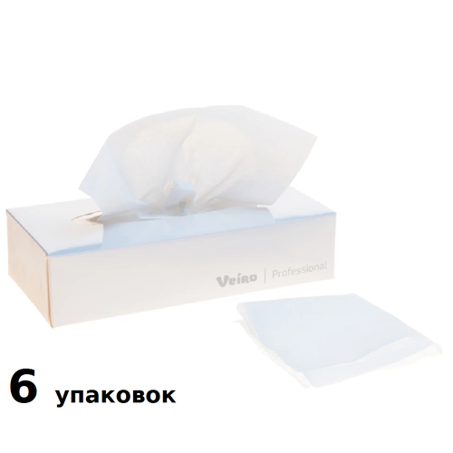 Салфетки бумажные косметические Veiro Professional Premium, 100 листов, 6 уп.