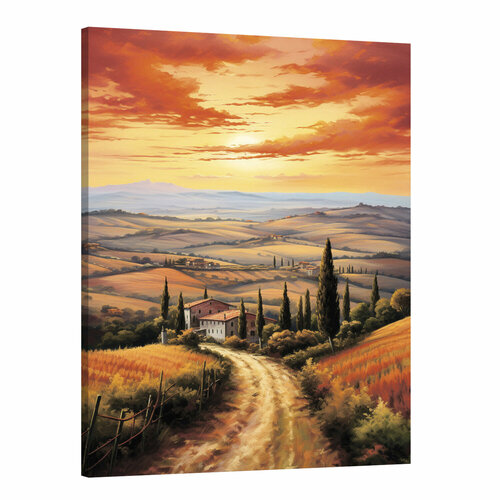 Интерьерная картина 50х70 "Закат в Италии"