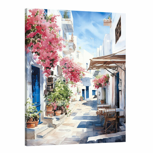 Интерьерная картина 50х70 "Греция: сказочная страна"