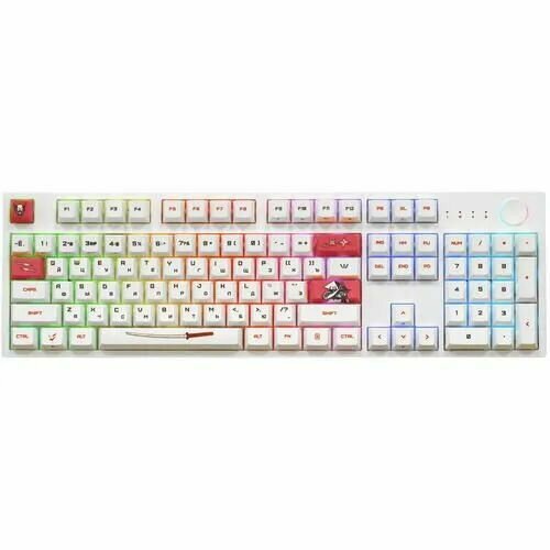 Игровая механическая клавиатура ARDOR GAMING Katana, Kailh Cool Mint, 104 клавиши, RGB, Bluetooth, белая.