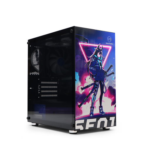 Корпус Mastero Anime City Case mATX, Mini-Tower, без БП черный (MST-GCM-01-ACC)