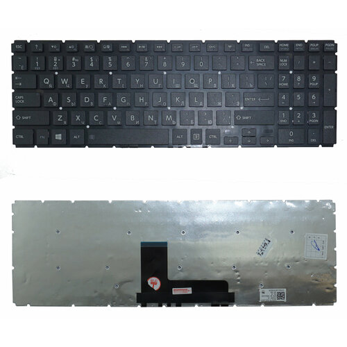 Клавиатура для Toshiba Satellite L50D черная без рамки, плоский Enter