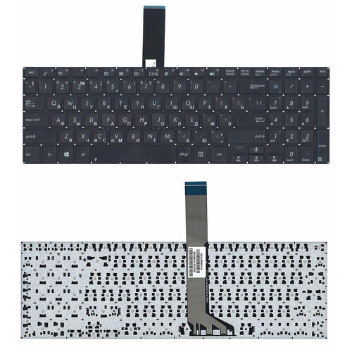 Клавиатура для Asus VivoBook K551, черная, плоский Enter