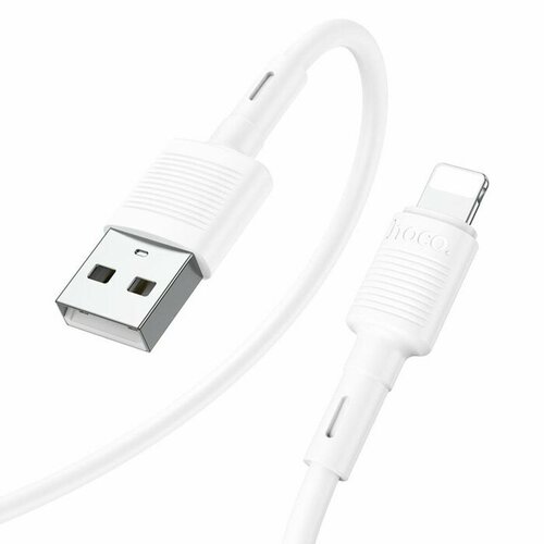 Hoco Кабель Hoco X83, Lightning - USB, 2.4 А, 1 м, передача днанных, ПВХ, белый