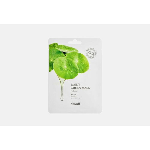 Успокаивающая маска на тканевой основе с центеллой азиатской Yadah DAILY GREEN MASK-CICA 1 шт