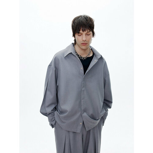 Рубашка HUMANIST, размер M/L, серый
