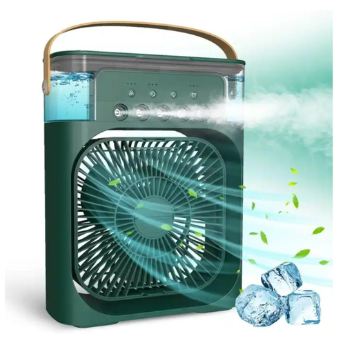 Настольный вентилятор, увлажнитель, мини-кондиционер Mini Cooling Fan, зеленый