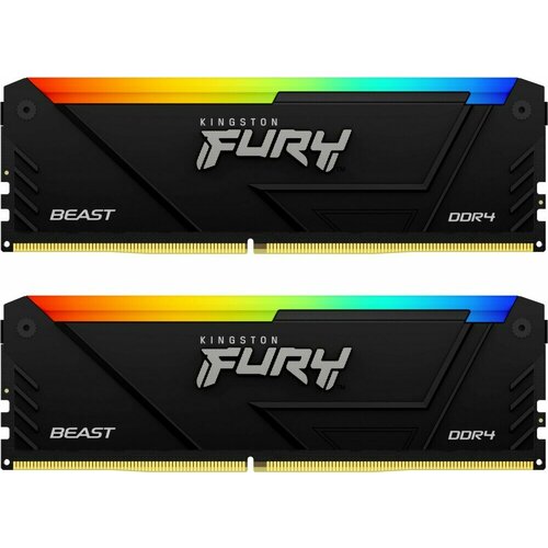 Оперативная память 32Gb DDR4 3733MHz Kingston Fury Beast RGB (2x16Gb KIT) (KF437C19BB12AK2/32)
