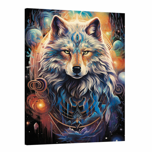 Интерьерная картина 50х70 "Волчьи легенды"