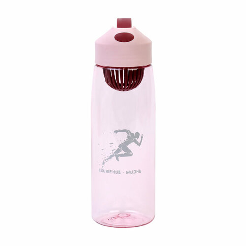 Мастер К Бутылка для воды "Движение - жизнь", 550 мл, розовая