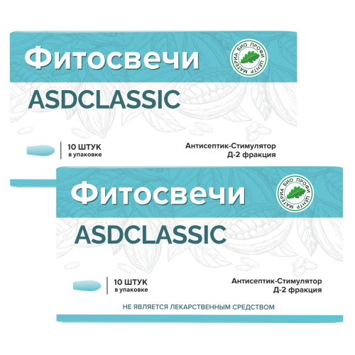 Свечи ASDCLASSIC, 2 уп, блистер