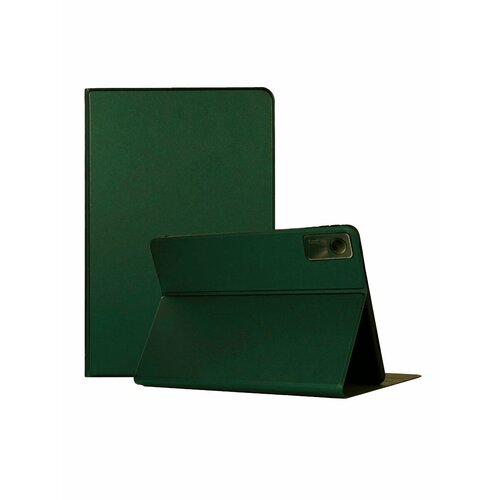 Чехол для планшета Redmi Pad SE (11 дюймов), кожаный, трансформируется в подставку (темно-зеленый)