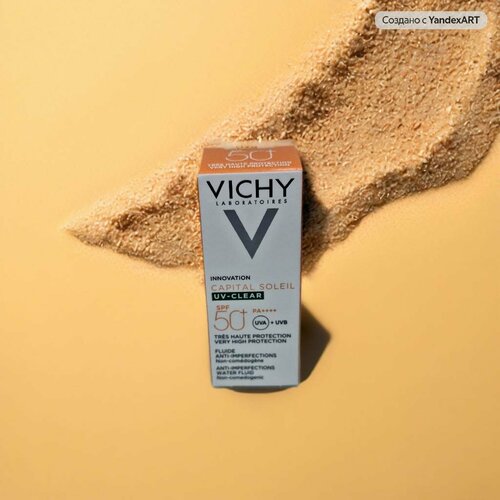 VICHY Capital Soleil UV-Clear Невесомый солнцезащитный флюид для лица против несовершенств SPF 50+, 45 мл (15 шт. по 3 мл.)