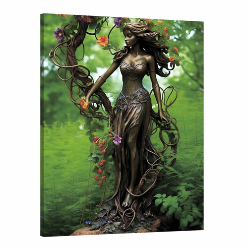 Интерьерная картина 50х70 "Скульптура Цветочная волшебница"