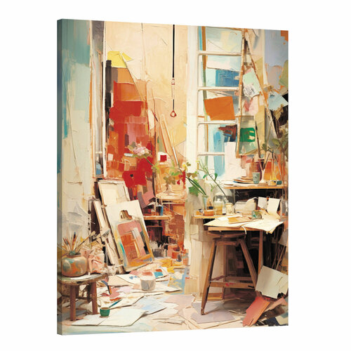 Интерьерная картина 50х70 "Мастерская художника"