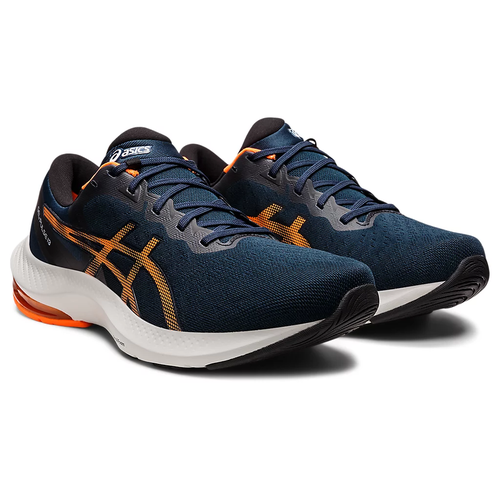 Кроссовки ASICS, размер 9,5 US, синий, оранжевый