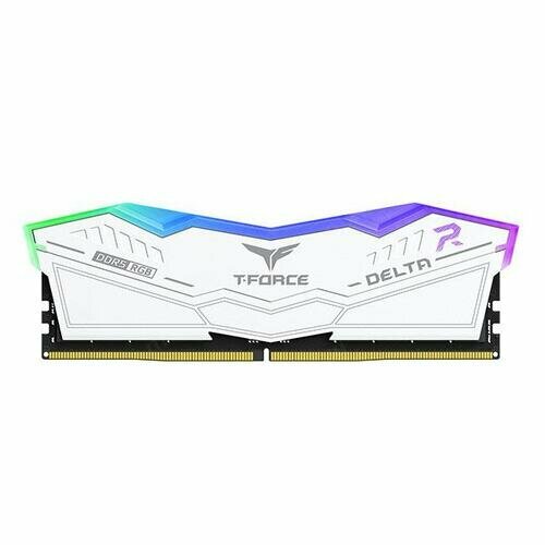 Модуль памяти DDR5 TEAMGROUP T-Force Delta RGB 32GB (2x16GB) 6600MHz CL34 (34-40-40-84) 1.4V / FF4D532G6600HC34DC01 / White