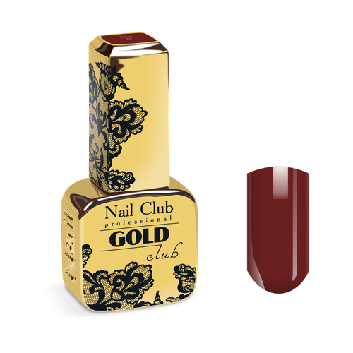 Nail Club professional Эмалевый гель-лак для ногтей с липким слоем GOLD CLUB 37 Wine, 13 мл.