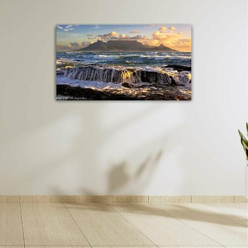Картина на холсте 60x110 LinxOne "South Africa ЮАР Cape Town" интерьерная для дома / на стену / на кухню / с подрамником