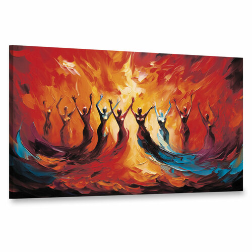 Интерьерная картина 100х60 "Танец пламени"