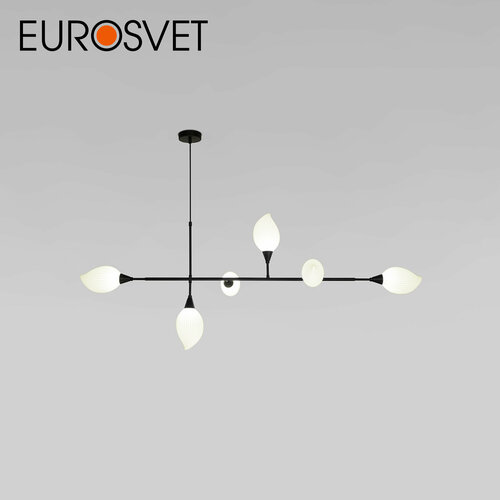 Люстра / Подвесной светильник с акриловыми плафонами Eurosvet Sinki 30188/6, 6 ламп, G9, черный