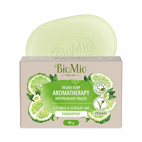 Мыло твердое `BIOMIO` BIO-SOAP Бергамот и зеленый чай 90 г