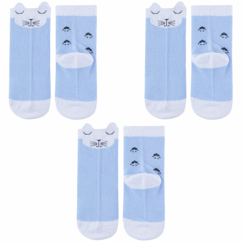 Носки PARA socks 3 пары, размер 14, голубой