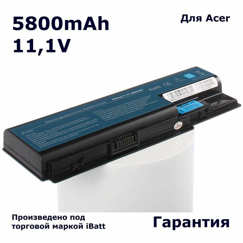 Аккумулятор iBatt 5800mAh, для Aspire 6930 7520 6920G 5715Z 8920G 7720G 7720 7736ZG 6530G 5739G 6530 6920 8930G