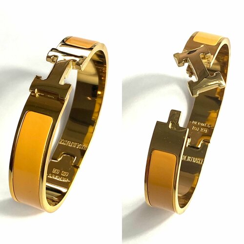 Жесткий браслет Florento, эмаль, 1 шт., размер 15 см, размер one size, золотистый, желтый