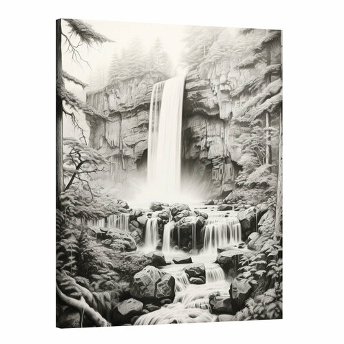 Интерьерная картина 50х70 "Водопад"