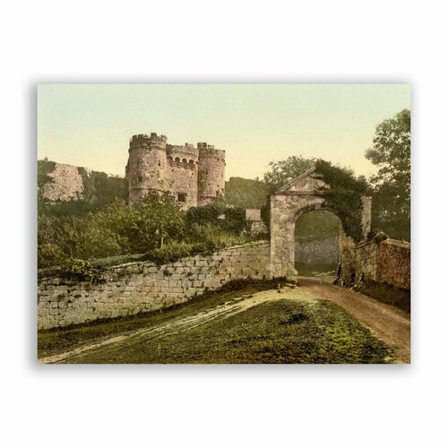 Постер, плакат на бумаге / Carisbrocke, the castle, Isle of Wight, England / Размер 40 x 53 см