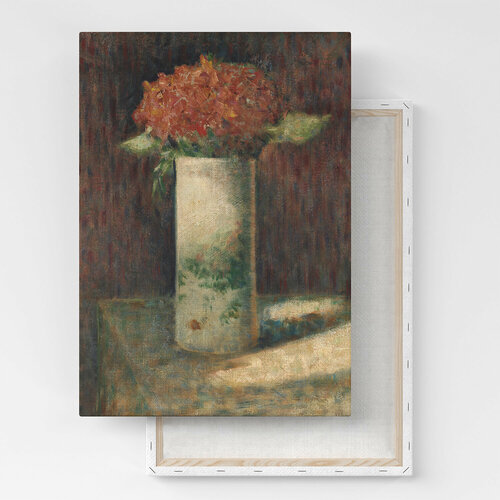 Картина на холсте, репродукция / Georges Seurat - Vase of Flowers / Жорж Сёра / Размер 30 x 40 см