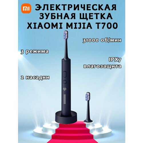 Умная ультразвуковая зубная щетка Mijia Sonic Electric Toothbrush T700 MES604, темно-синяя