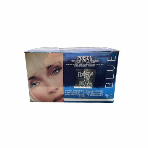 Пудра для обесцвечивания голубая/фиолетовая Colordesign Blue Powder Lightener 500гр