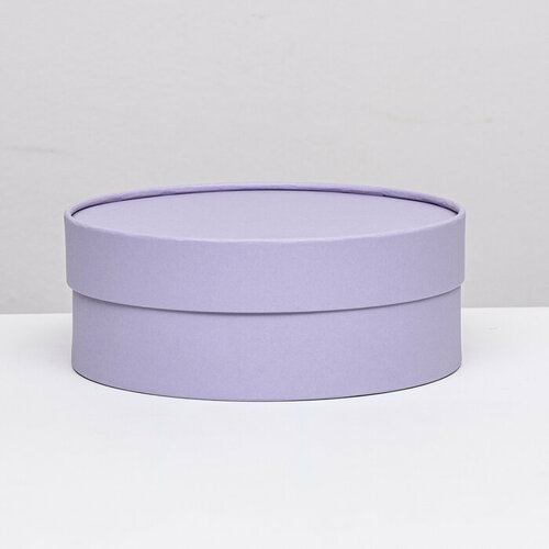 Подарочная коробка "Нежность" бледно-фиолетоввая, завальцованная без окна, 20,5 х7 см