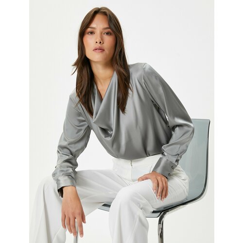 Блуза KOTON, размер 34, серый