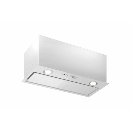 Кухонная вытяжка Elikor: Cube 60П-1000 белый/стекло белое
