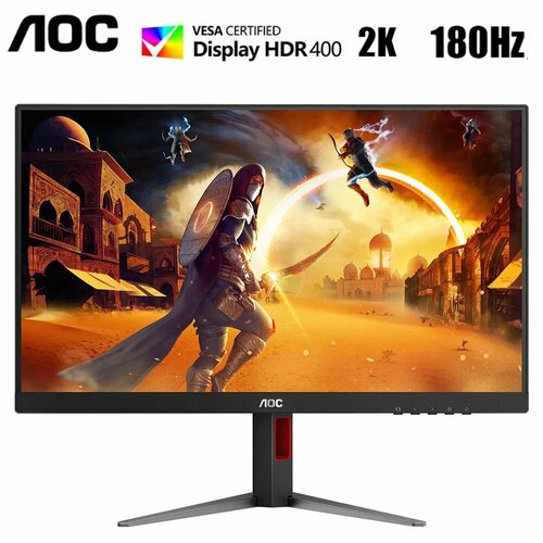 Монитор AOC Q27G4, 27 дюймов, Fast IPS, 2560x1440, QHD, 2K, 180Гц, 1 мс, HDR400, Adaptive Sync