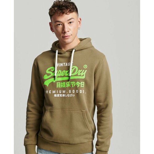 Худи Superdry VINTAGE VL PREM GOOD OD HOOD, размер 3XL, хаки
