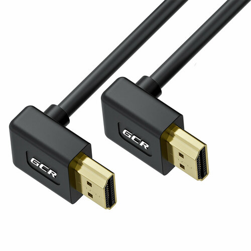 Кабель SLIM HDMI 2.0 угловой Ultra HD 4K 60Hz 3D 18.0 Гбит для PS4 Xbox One SmartTV телевизора (GCR-H205) черный 2.0м