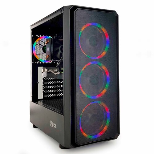 Игровой PC юкомс Ryzen 5 7600X, RX 6600 8GB, SSD 480GB, 16GB DDR5, БП 500W, win 10 pro, Black game case