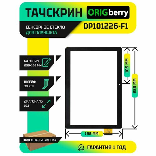 Тачскрин (Сенсорное стекло) DP101226-F1 (черный) (169*240)