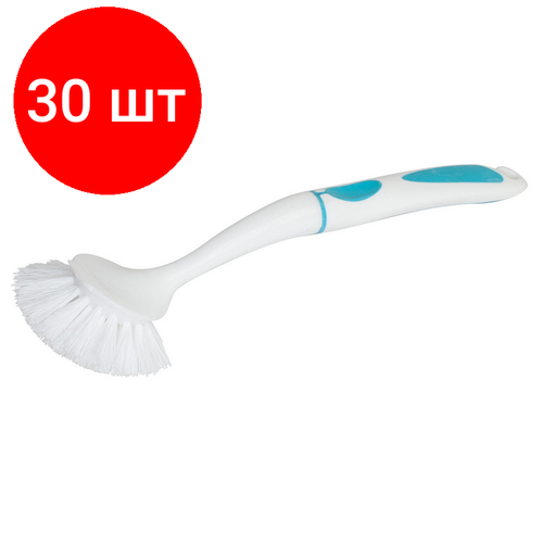 Комплект 30 штук, Щетка для мытья посуды Софтэль / Ballet белый/бирюзовый SV3081БЛБРЗ-25РS