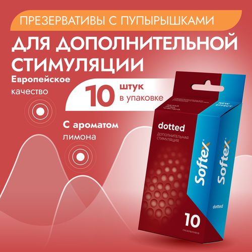 Softex Dotted презервативы с пупырышками и легким ароматом лайма 10 шт