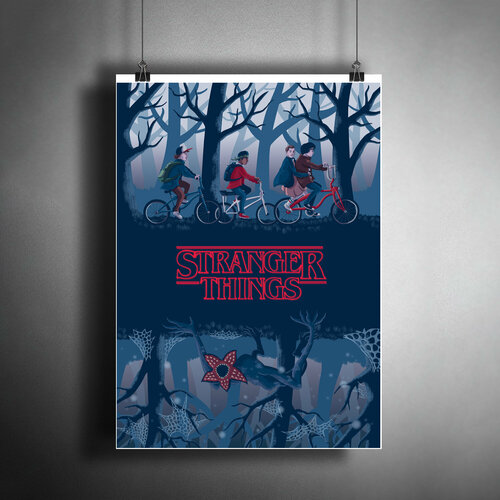 Постер плакат для интерьера "Сериал: Очень странные дела. Stranger Things"/ Декор дома, офиса, комнаты A3 (297 x 420 мм)