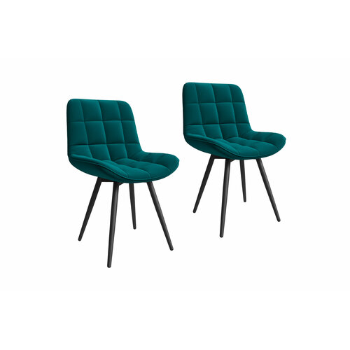 Комплект стульев Нонтон Бруно изумрудный / черный 54х91х57 см