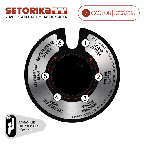 Точилка для ножей и ножниц алмазная ручная