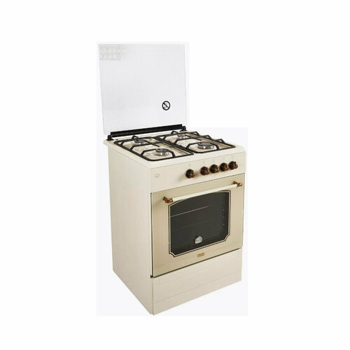 Кухонная плита MIU 6017 GKRPCH с электродуховкой, ретро, бежевая