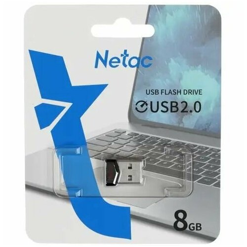 Флешка USB NETAC UM81 8ГБ, USB2.0, черный nt03um81n-008g-20bk