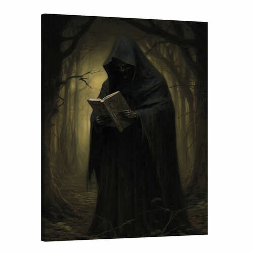Интерьерная картина 50х70 "Гримуар: тайное заклинание"